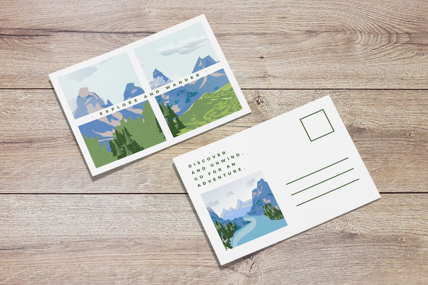 Postcard V1 - Green forest adventure